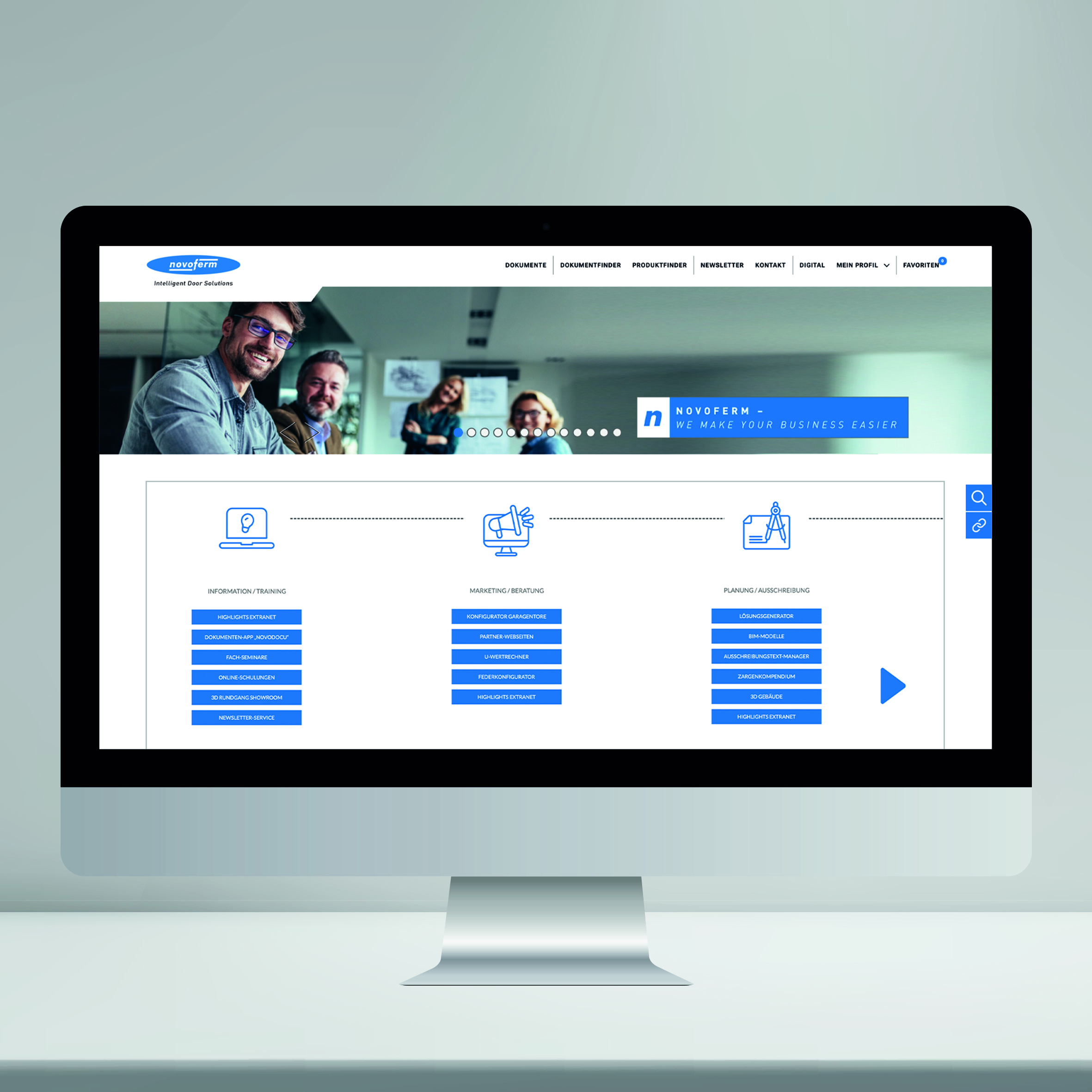 Neu strukturiert, erweitert, intuitiv: Novoferm launcht Extranet